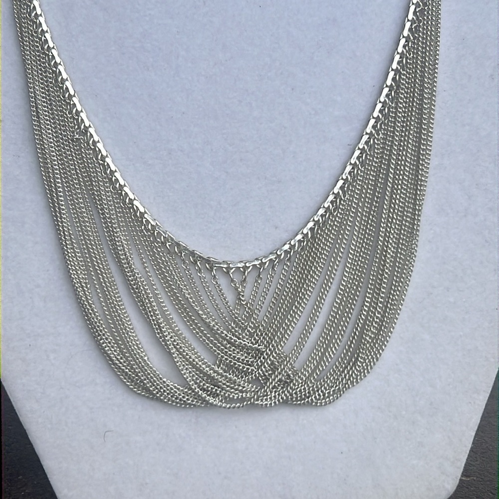 Guess Silver Cascading Necklace - Gem
